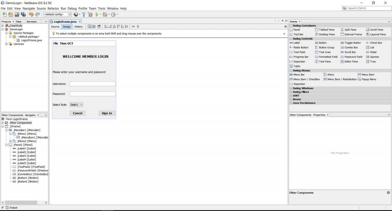 Tạo form đăng nhập với Java Swing + MySql (Admin - User)